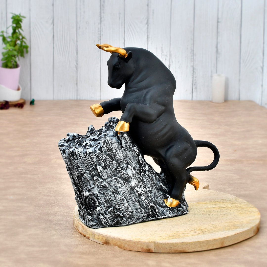 Bull Climbing on Rock Sculpture for Home Decor and for Vaastu - Etsy