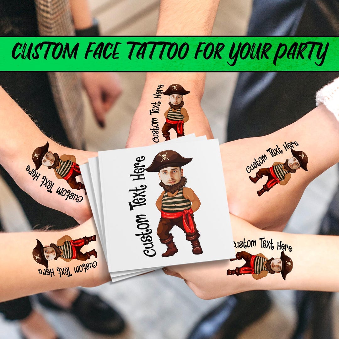 Custom Birthday Party Pirate Temporary Tattoo_party Favors_party ...