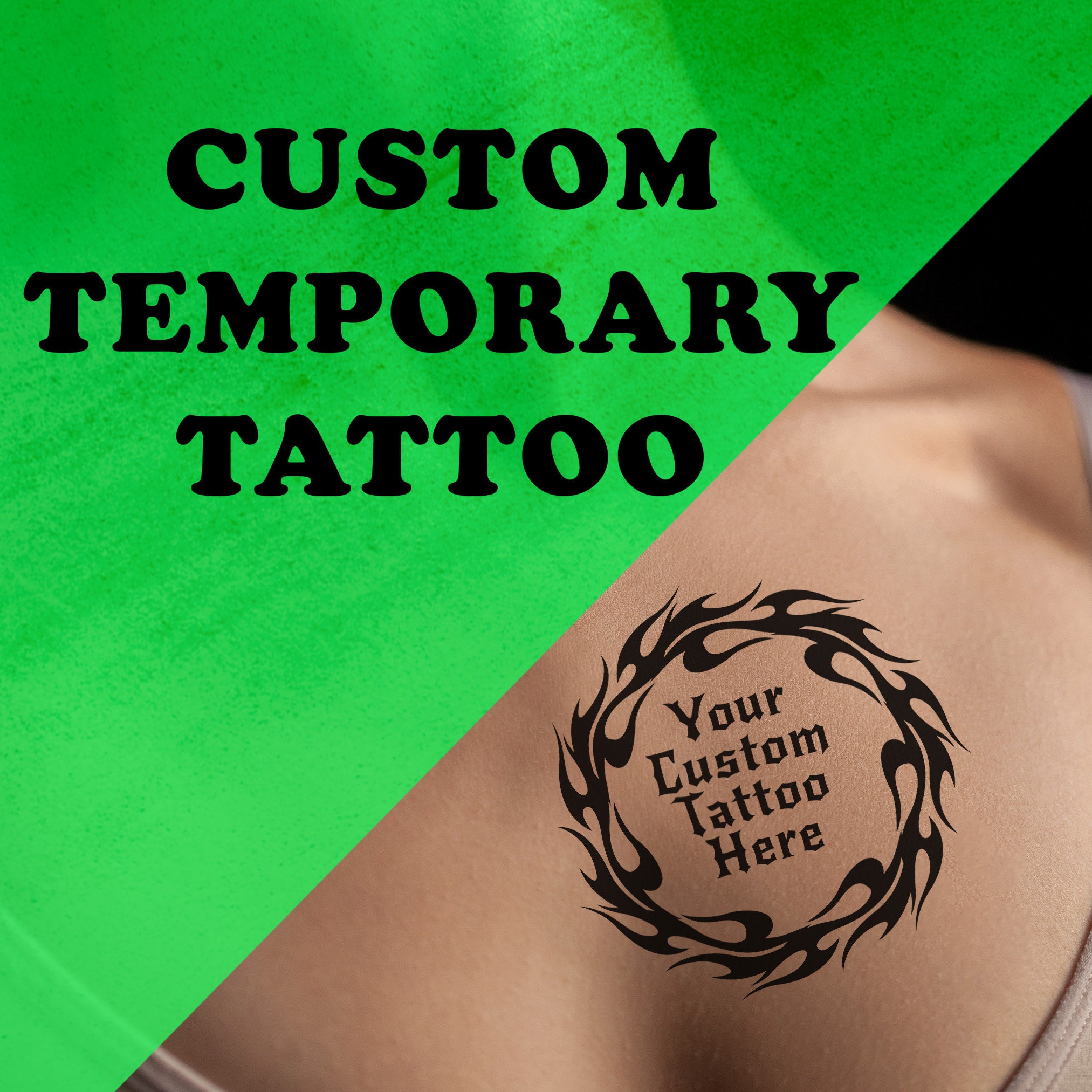 Custom Temporary Tattoo Custom Image Tattoo Party Favor Temporary ...