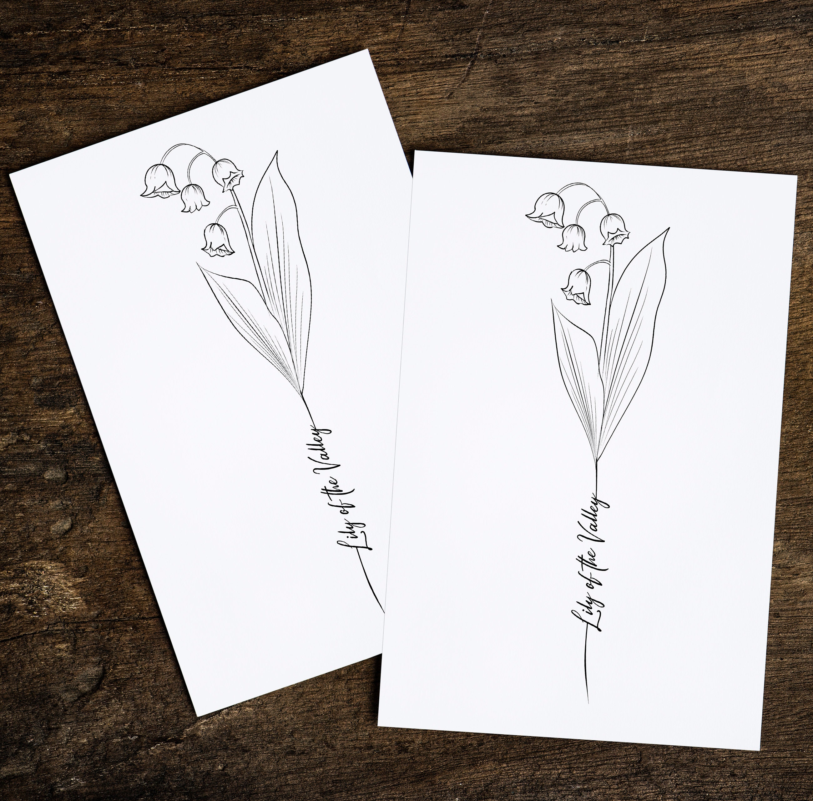 Custom Birth Month Flower Tattoo May Lily of the Valley Tattoo Art ...