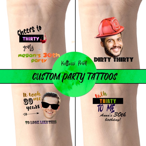 30th Birthday Tattoos of Face - Etsy