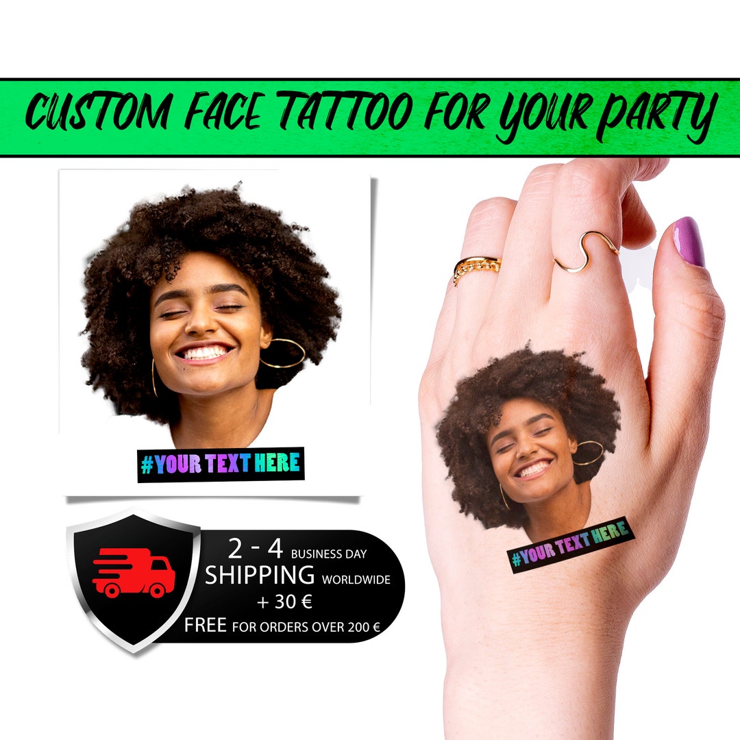 Custom Personalized Tattoo - Face Tattoo - Party Favors - Happy ...