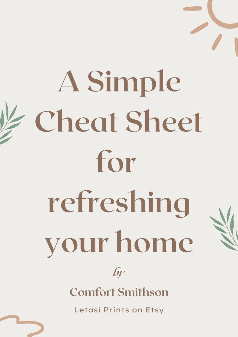 Home and Living Makeover Checklist_home Decor_room Decor_new Home - Etsy