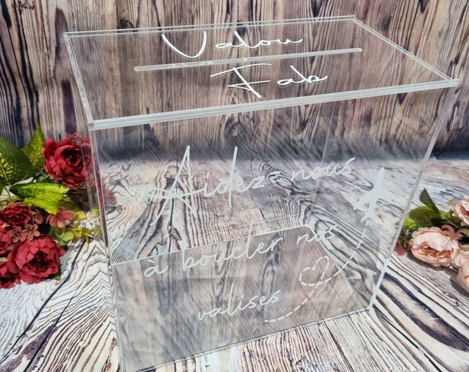 Plexiglass Wedding Urn Plexiglas Card Box Customizable Urn Wedding Urn ...