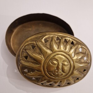 Vintage Brass Sun Box, Celestial Jewelry Trinket Dish, 70s Decor - Etsy