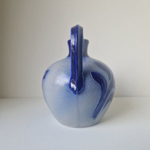 French Vintage Studio Pottery Blue Pitcher - Etsy