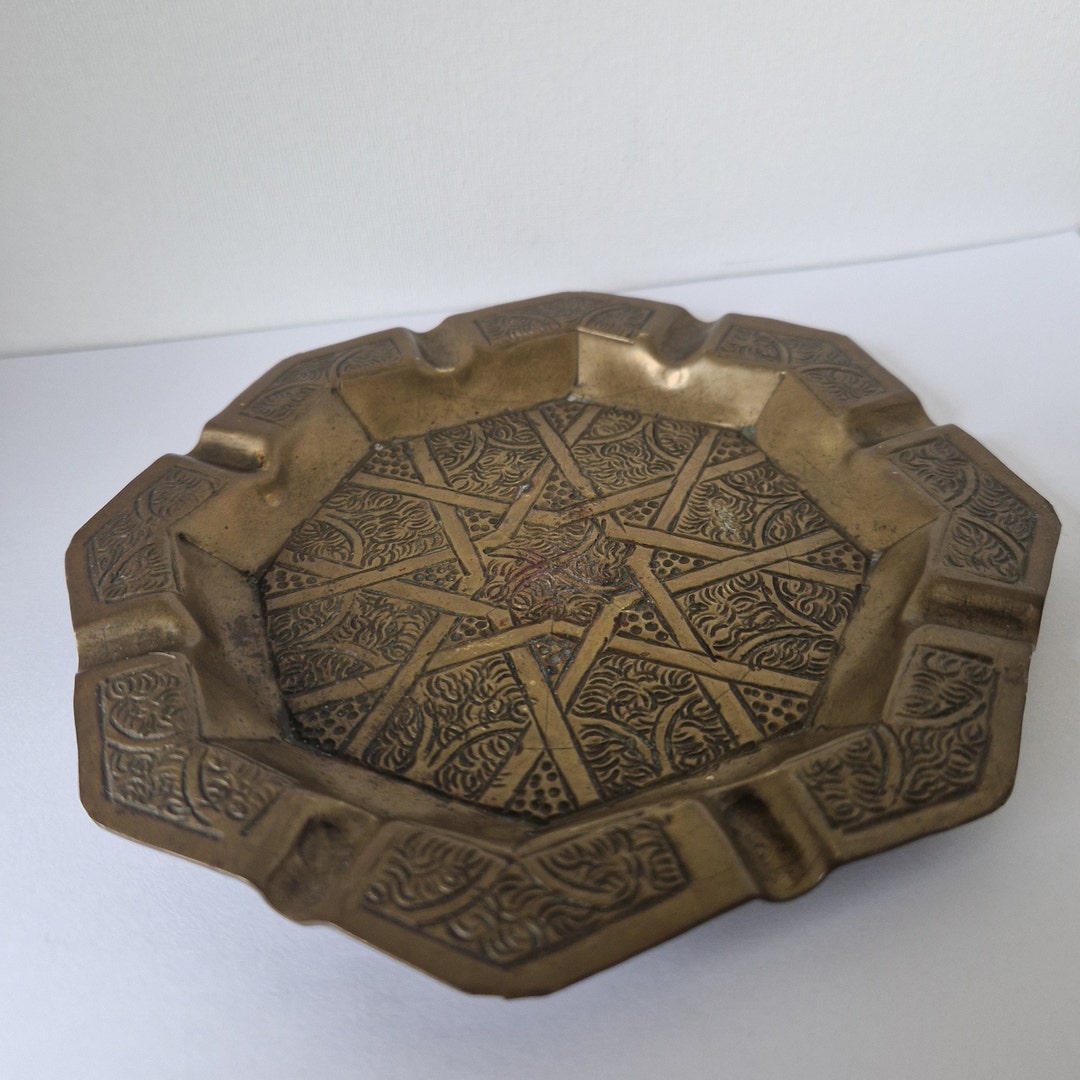 Vintage Brass Ashtray - Etsy