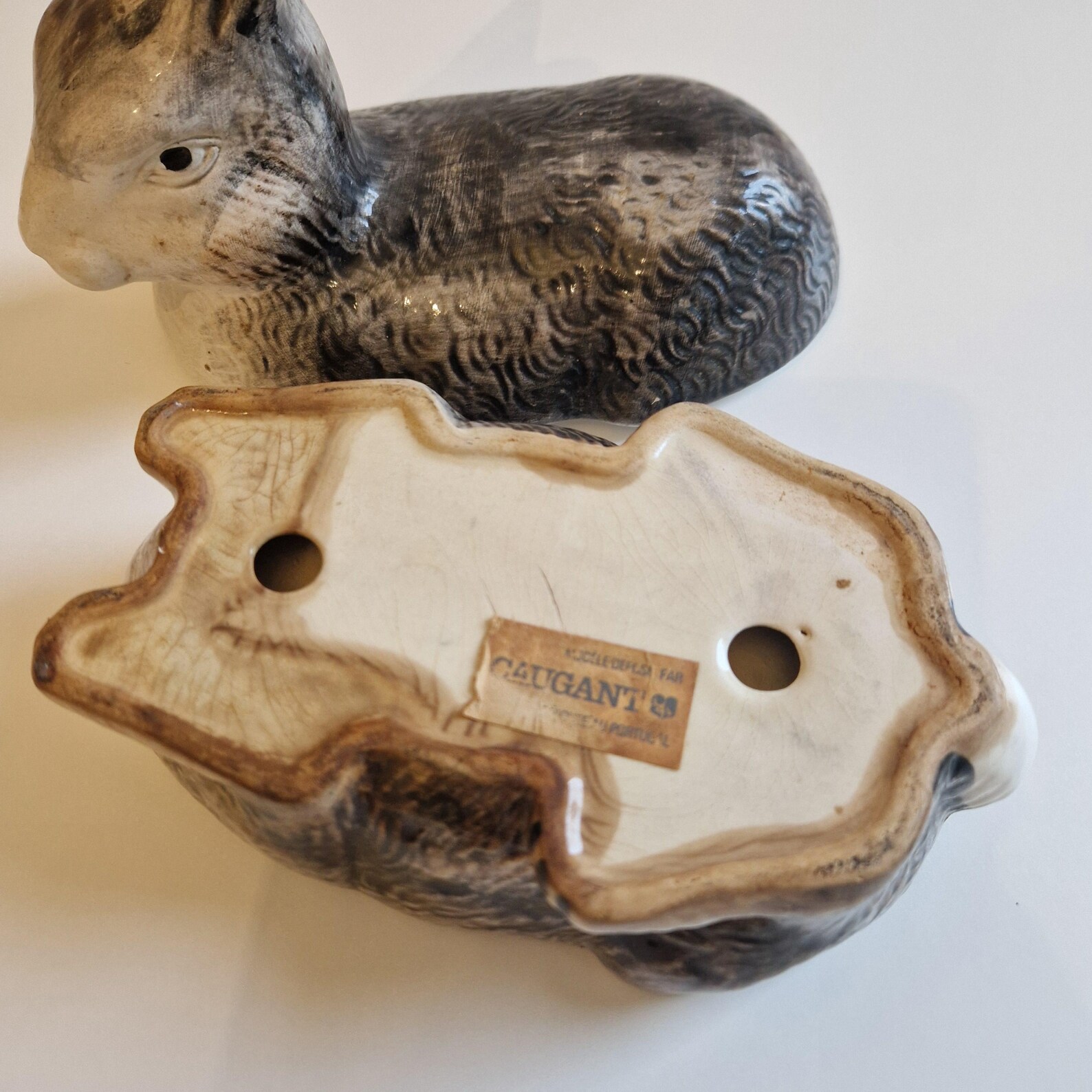 Majolica Rabbit Tureen Cougant, Bunny Kitchen Decoration, Antique Pate ...