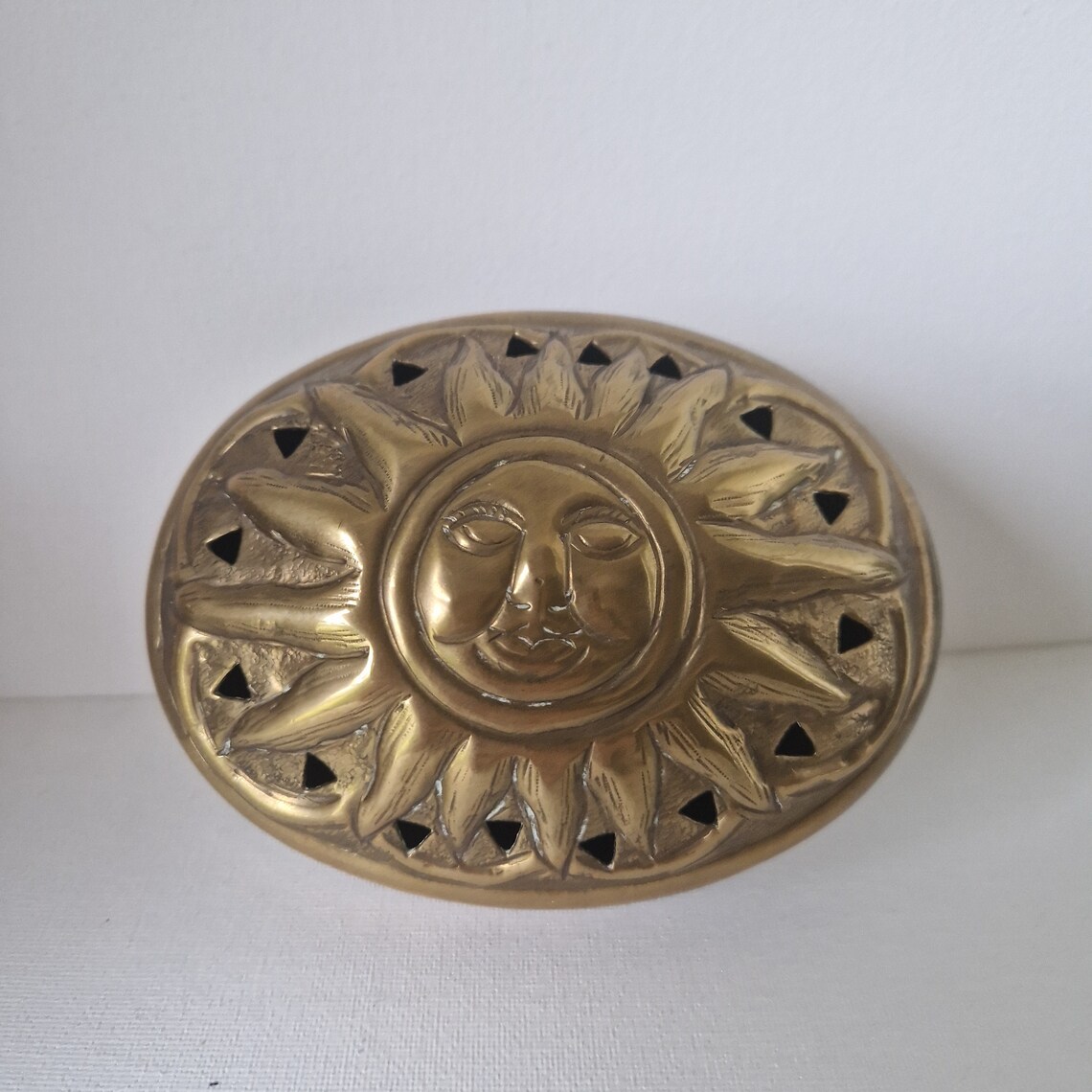 Vintage Brass Sun Box, Celestial Jewelry Trinket Dish, 70s Decor - Etsy