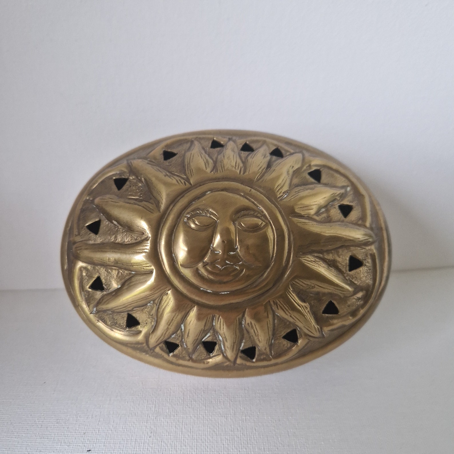 Vintage Brass Sun Box, Celestial Jewelry Trinket Dish, 70s Decor - Etsy