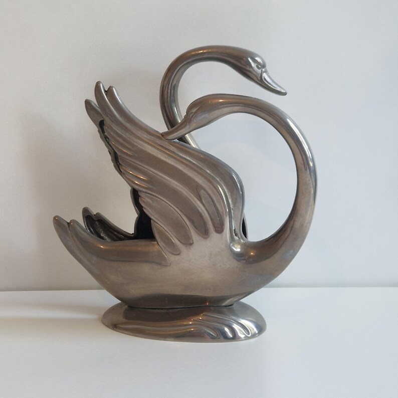 Silver Swan Napkin Holder, Letter Holder, Small Books Holder, Kitchen ...