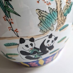 Vintage Panda Jar, Chinese Ginger, Large Unique Vase, Hand Crafted Pot ...