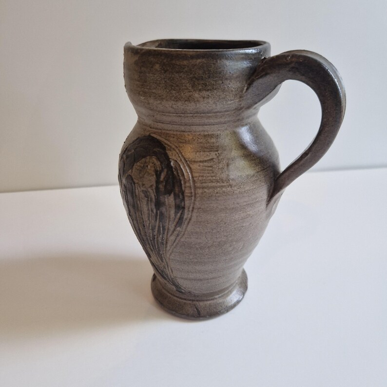 Owl Pitcher, Studio Pottery, Vintage Pitcher , Unique Gift, Cozy Home ...