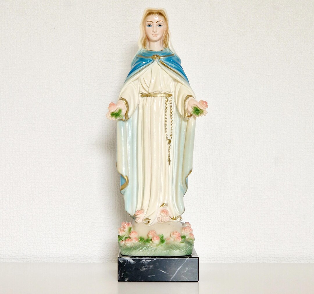 Vintage Mary French Religious Statue - Etsy