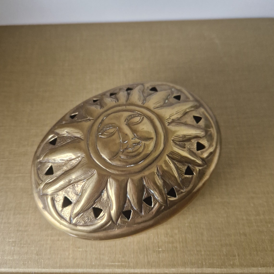 Vintage Brass Sun Box, Celestial Jewelry Trinket Dish, 70s Decor - Etsy