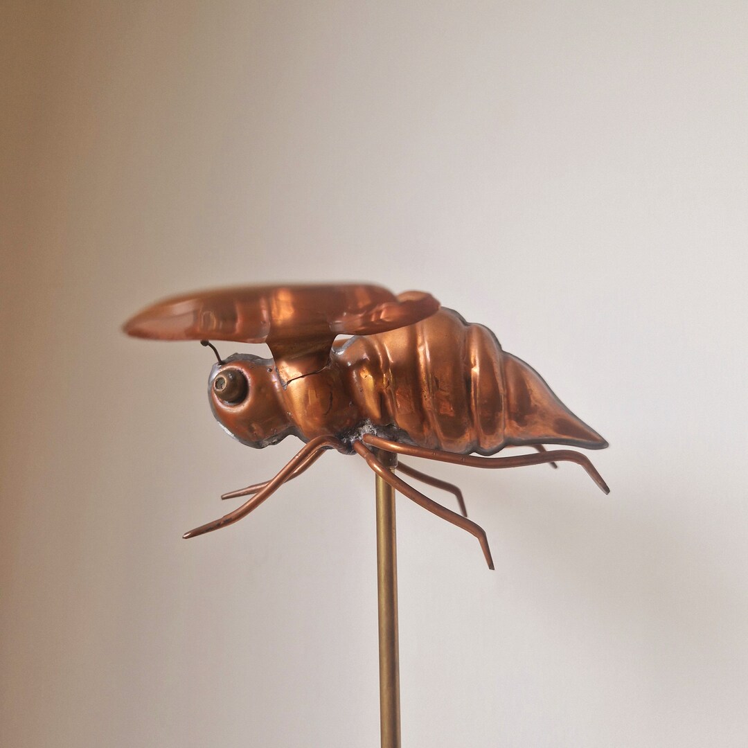 Vintage Copper and Brass Bee Home or Garden Decoration, Handmade Insect ...