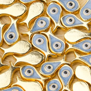 Evil Eye Fish Enamel Jewelry Bead, Evil Eye Fish Bracelet and Necklace ...