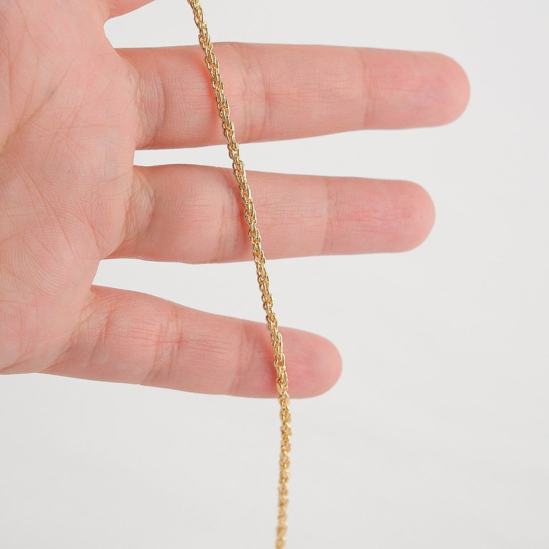 Soldered Curb Chain, 24k Gold Plated Jewelry Chain 2mm, Jewelry Supplies for DIY Jewelry Making ...