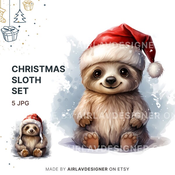 Sloth Christmas - Etsy