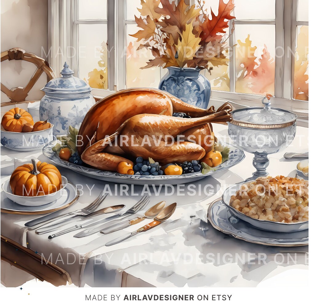 Thanksgiving Clipart Bundle 7 High Quality Jpgs Digital - Etsy