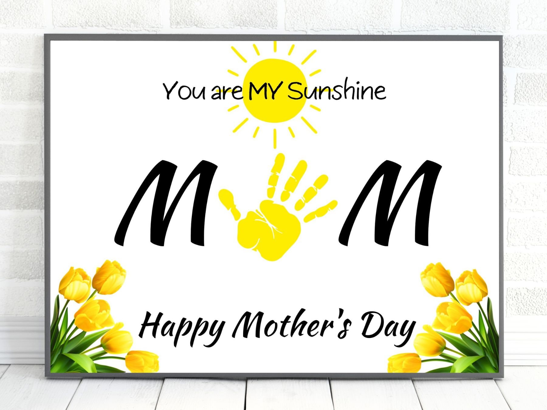 You Are My Sunshine Handprint Art, Mother's Day Handprint Craft, Mother ...