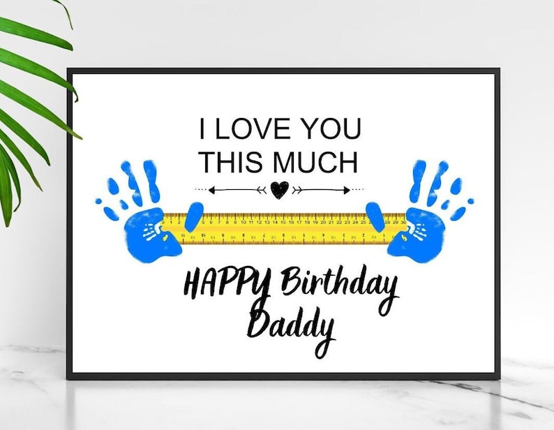 Printable Birthday Gift for Father, Happy Birthday Handprint Art ...