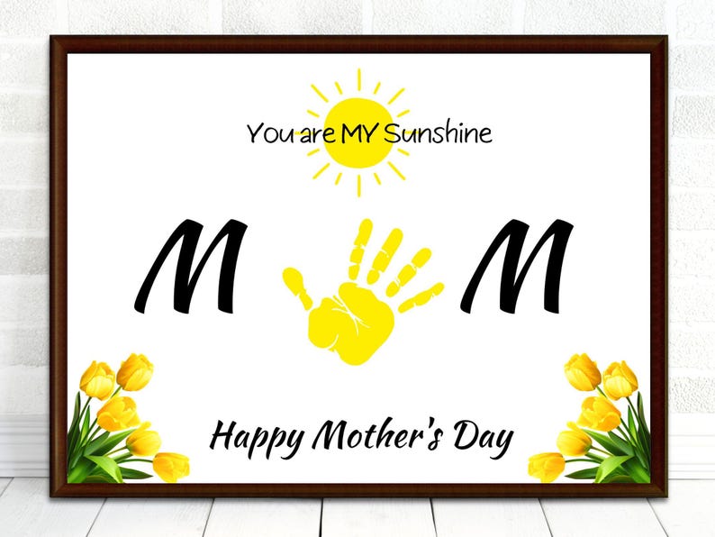 Mother's Day Handprint Craft, Printable Mother's Day Diy, You Are My ...
