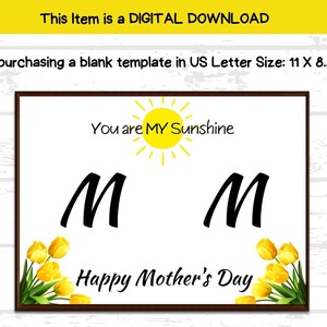 You Are My Sunshine Handprint Art, Mother's Day Handprint Craft, Mother ...