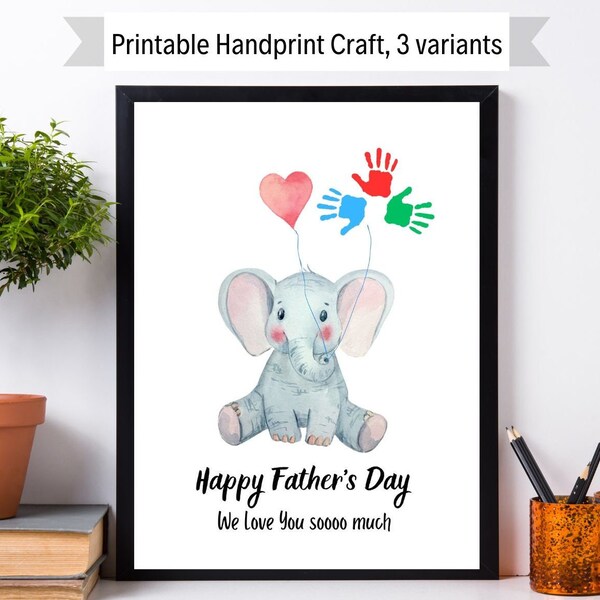 Elephant Handprint Craft - Etsy