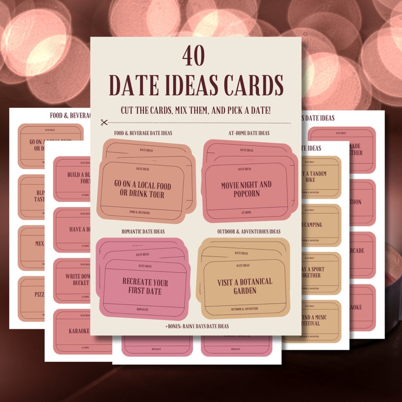 Date Idea Cards - Etsy