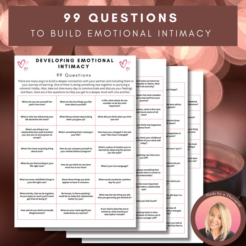 Questions to Build Emotional Intimacy - Etsy