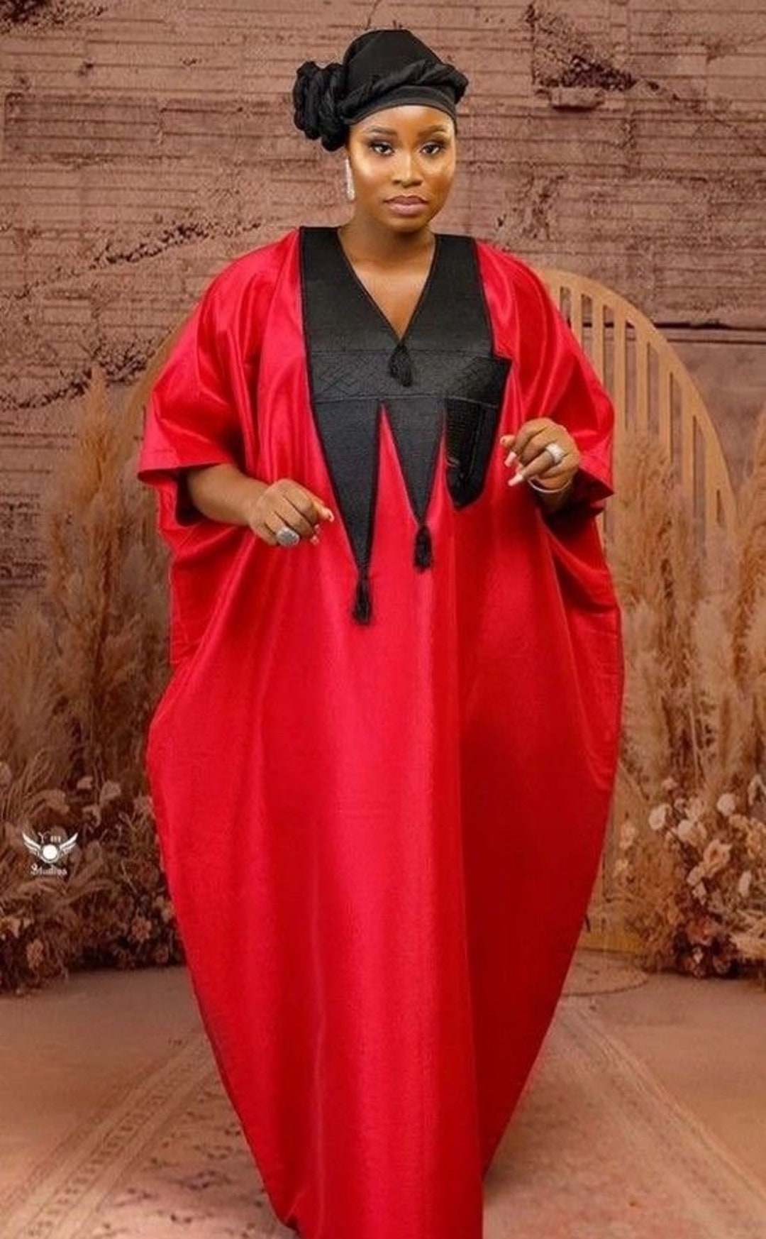 Boubou, Orange Boubou, Red Boubou, Embroidery, African Women Cloth ...