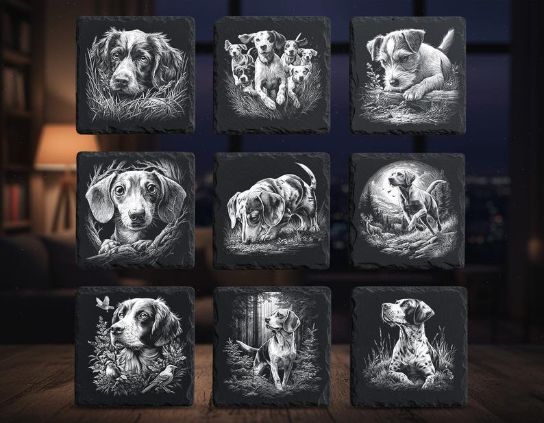 Hunting Dogs Engraving Bundle – Gun Dogs, Pointers & Retrievers Pngs ...