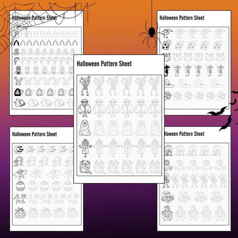 Halloween Tracing Worksheet for Adults, Shape and Pattern Tracing ...