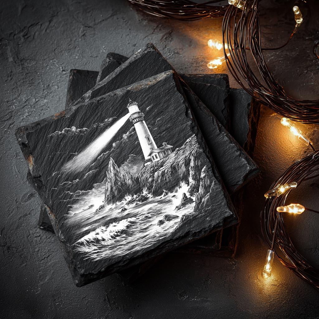 Lighthouse Laser Engraving PNG Bundle – Nautical Digital Files for ...