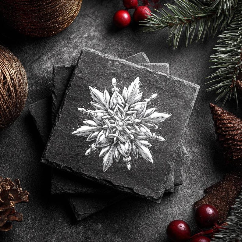 Christmas Snowflake Laser Engraving Bundle – PNG Digital Designs for ...