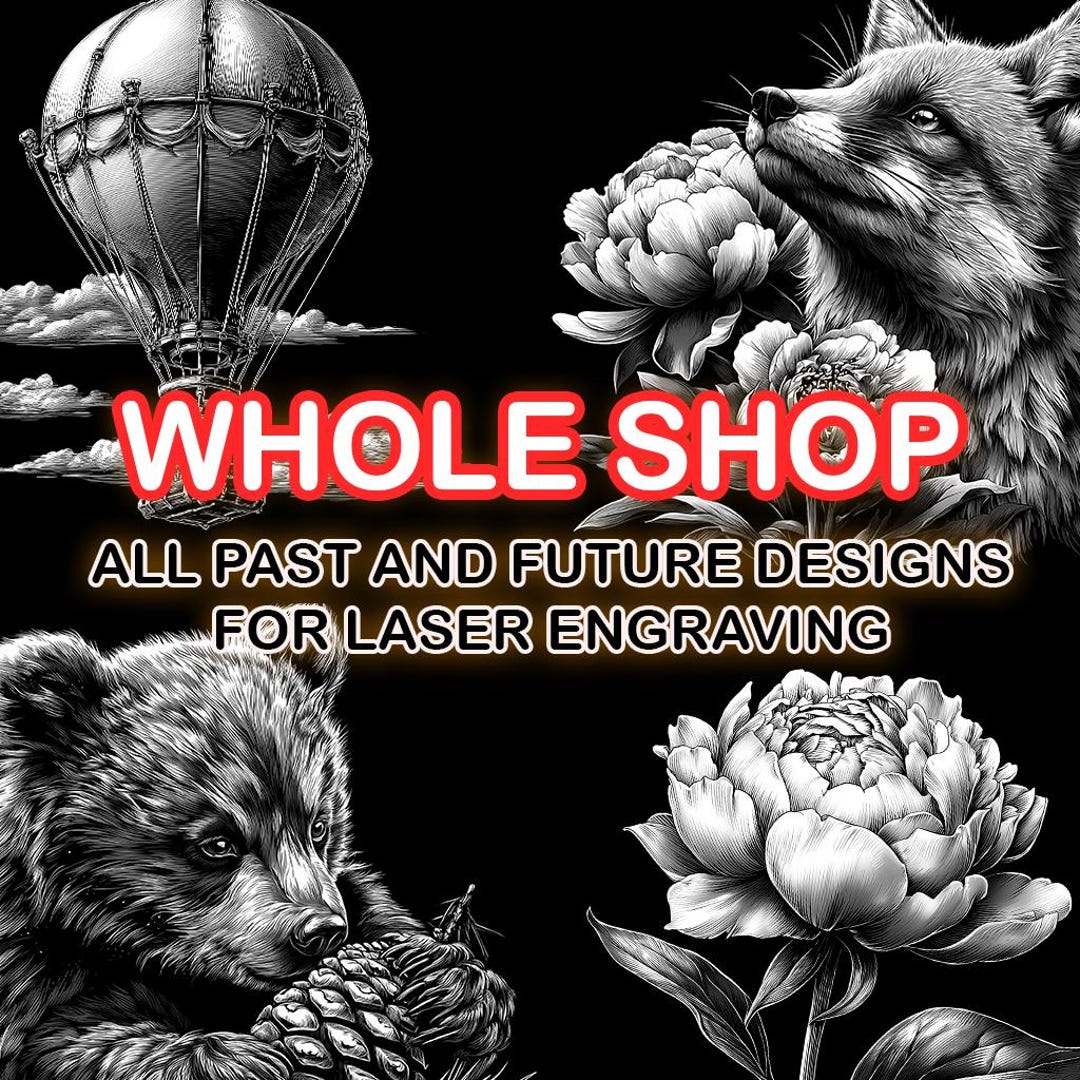 Whole Shop Mega Bundle, Laser Engraving File, Laser Ready Design for ...