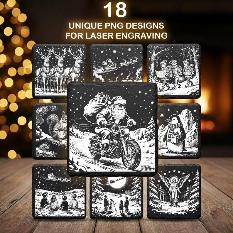 Christmas Engraving Bundle – Santa, Elf & Holiday Pngs for Laser and ...