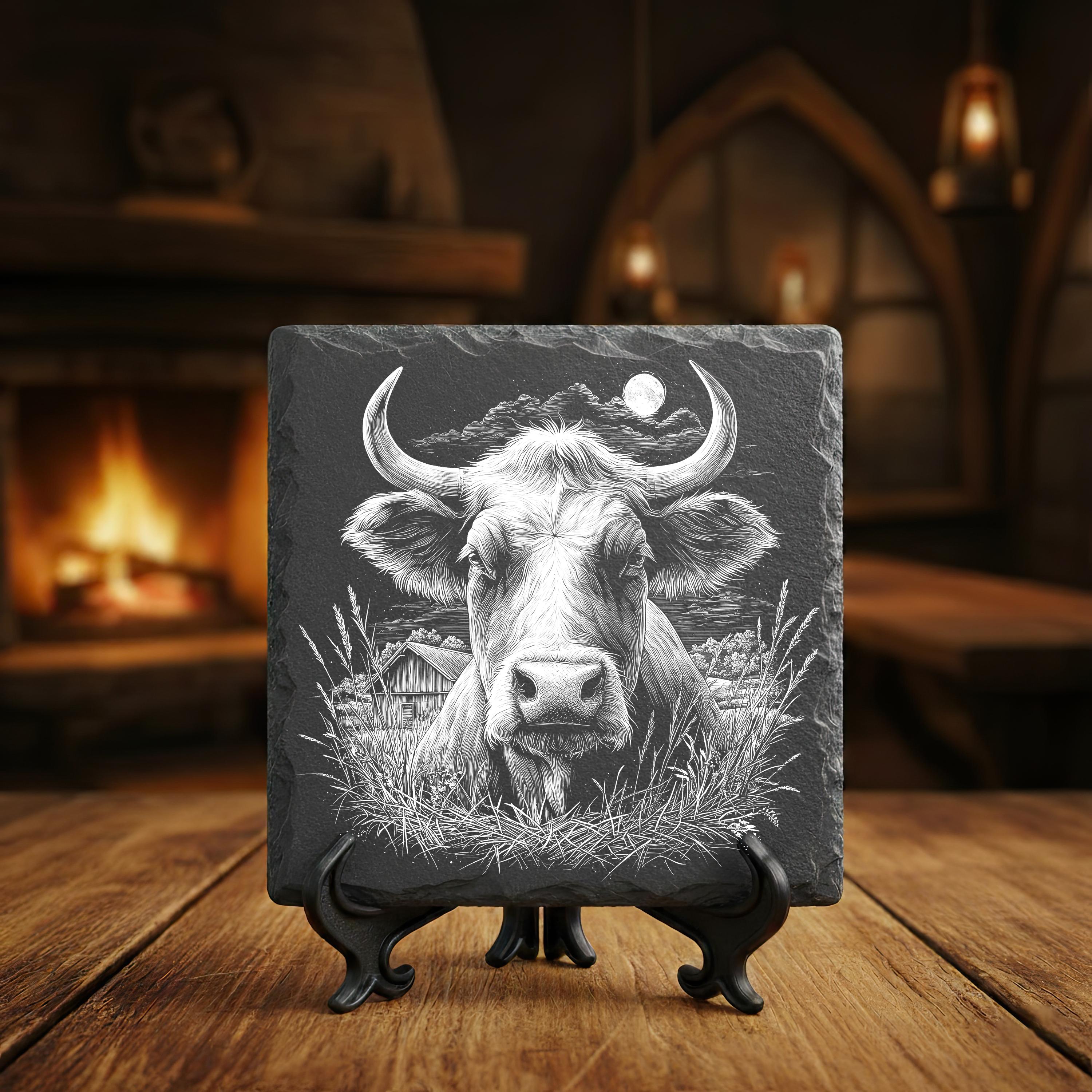 Cow Rustic Barn Engraving Bundle – Farm Animal Pngs for Laser and CNC ...
