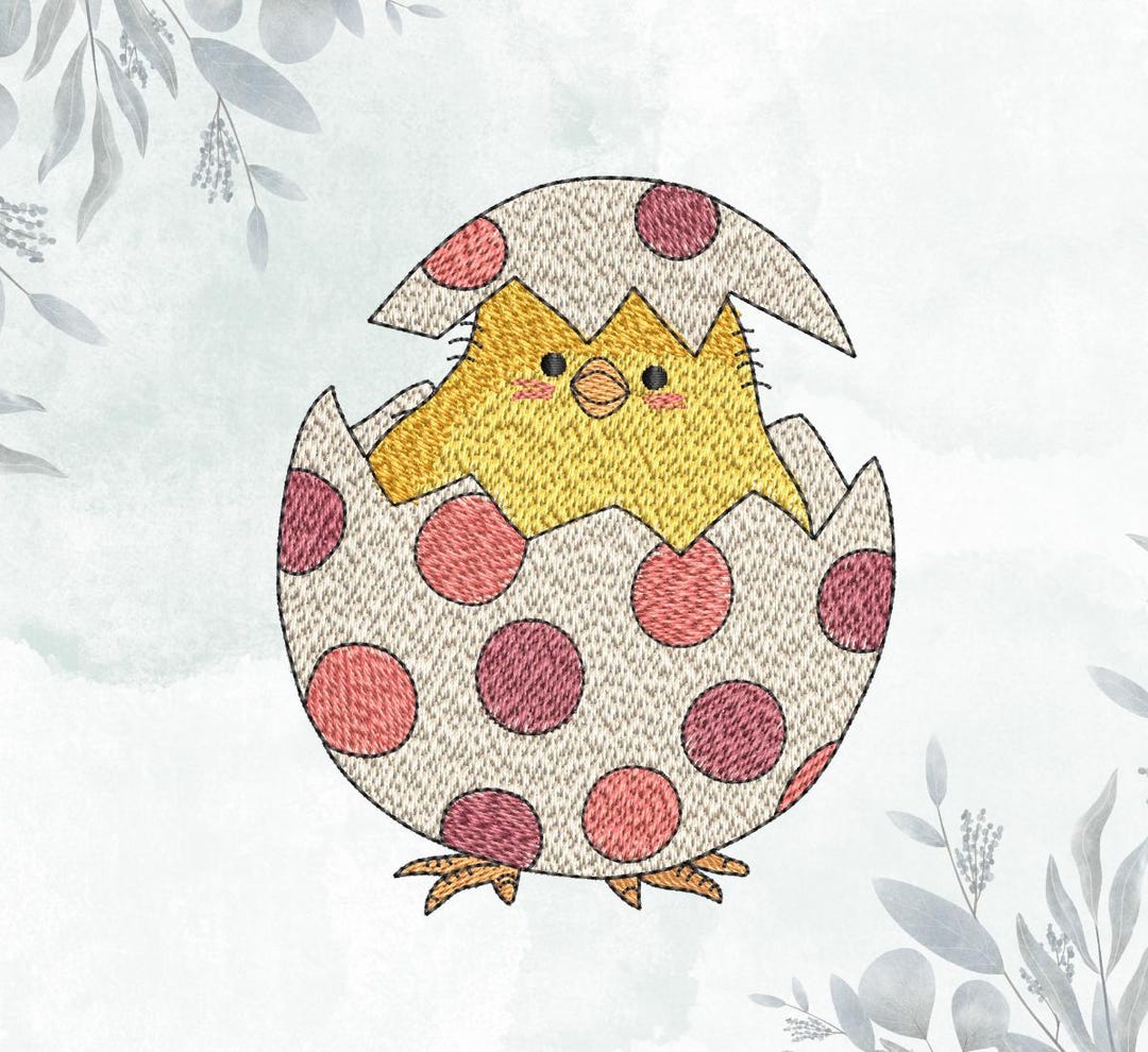 Easter Chiken Embroidery Design, Easter Egg Embroidery Design, Easter ...