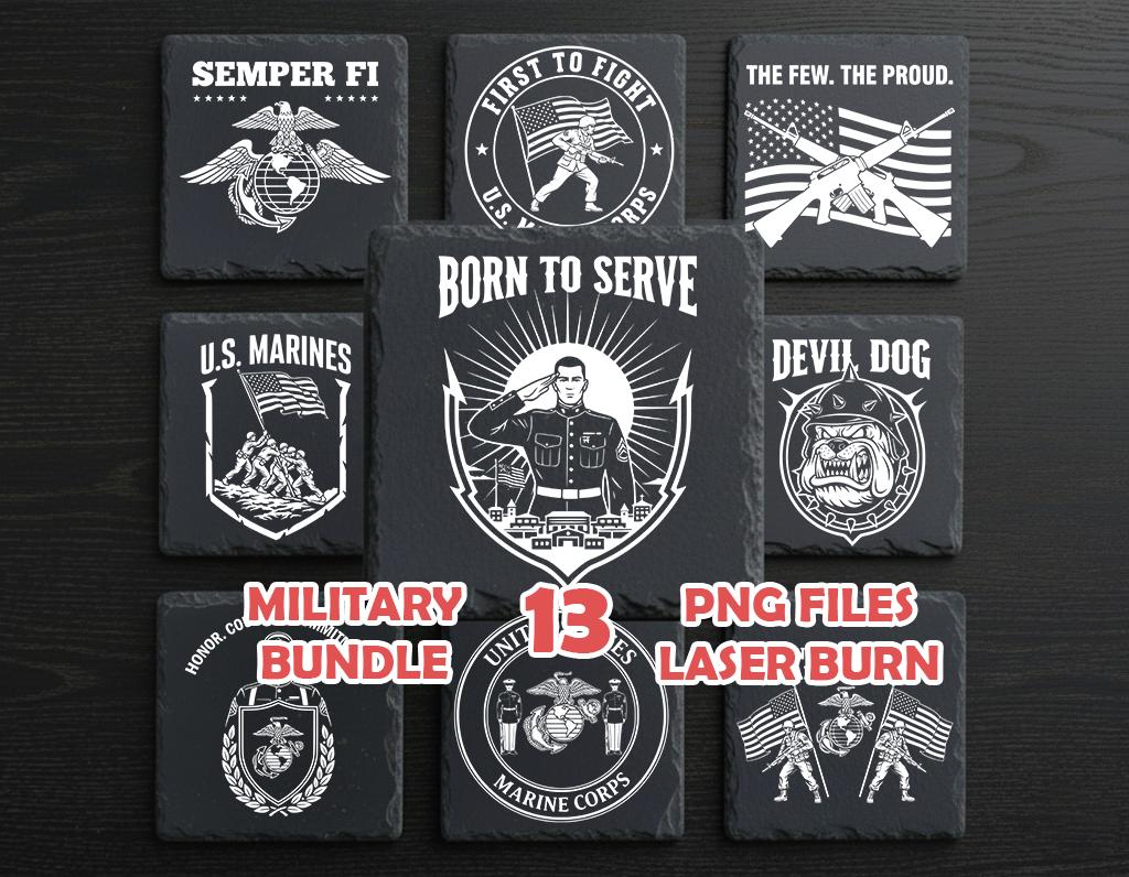 US Marine Corps Laser Engraving PNG Bundle – Digital Files for Slate ...