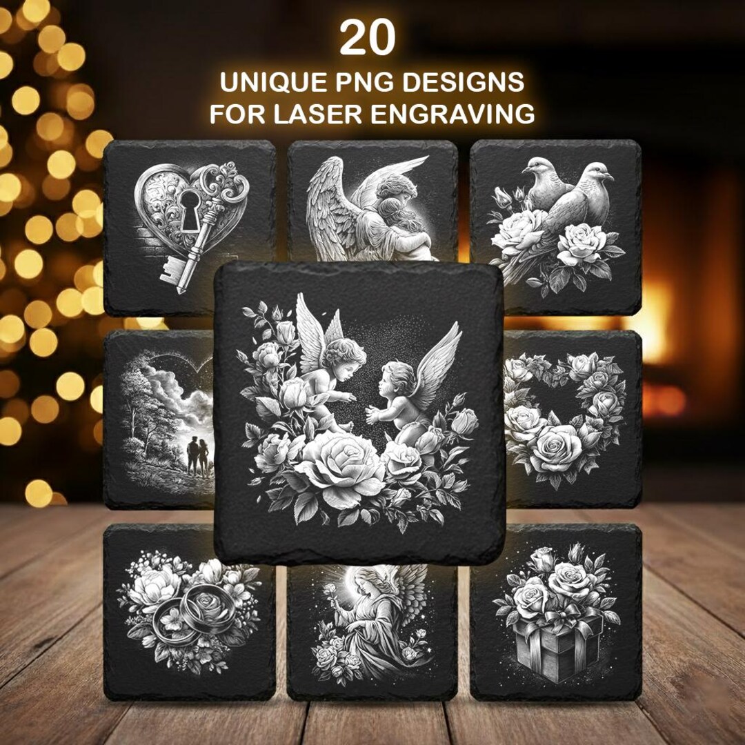 Valentine Engraving Bundle – Love & Heart PNG Files for Laser Engraving ...