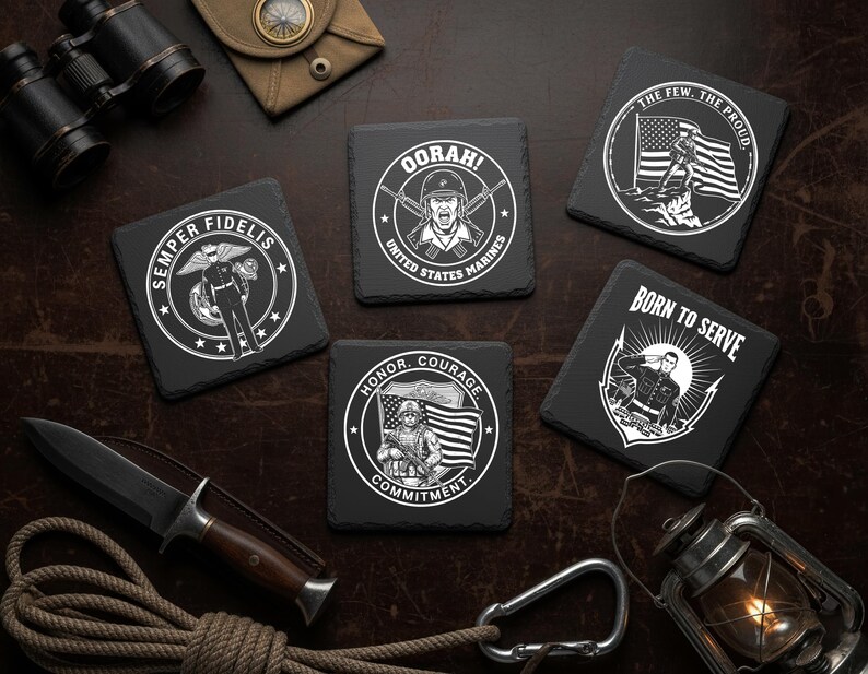 US Marine Corps Laser Engraving PNG Bundle – Digital Files for Slate ...