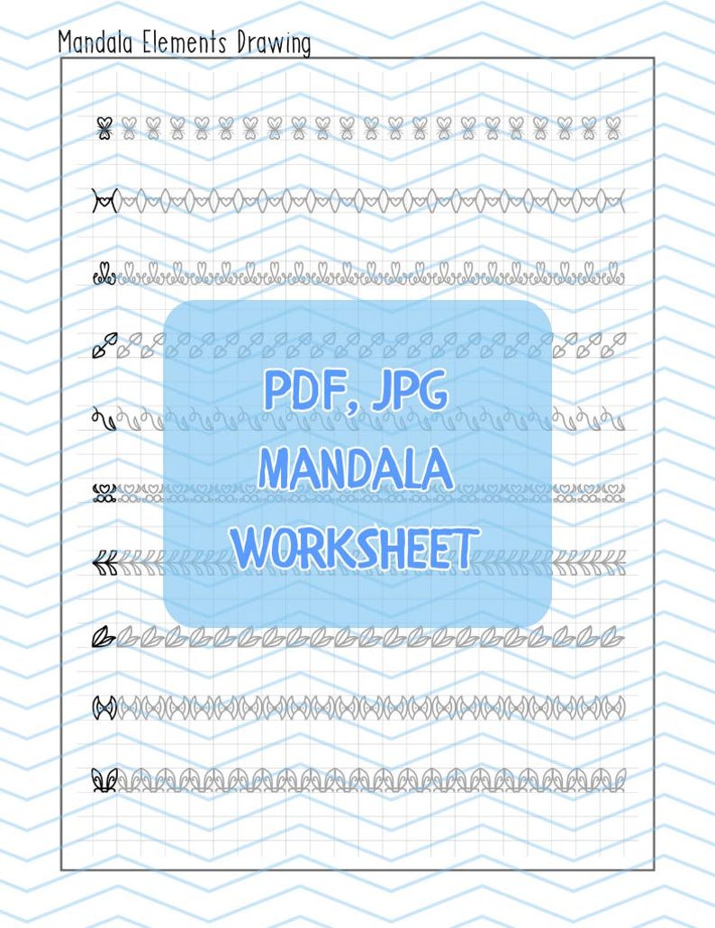 Mandala Patterns Worksheets | 1x1 Cell Training Sheets | PDF & JPEG ...