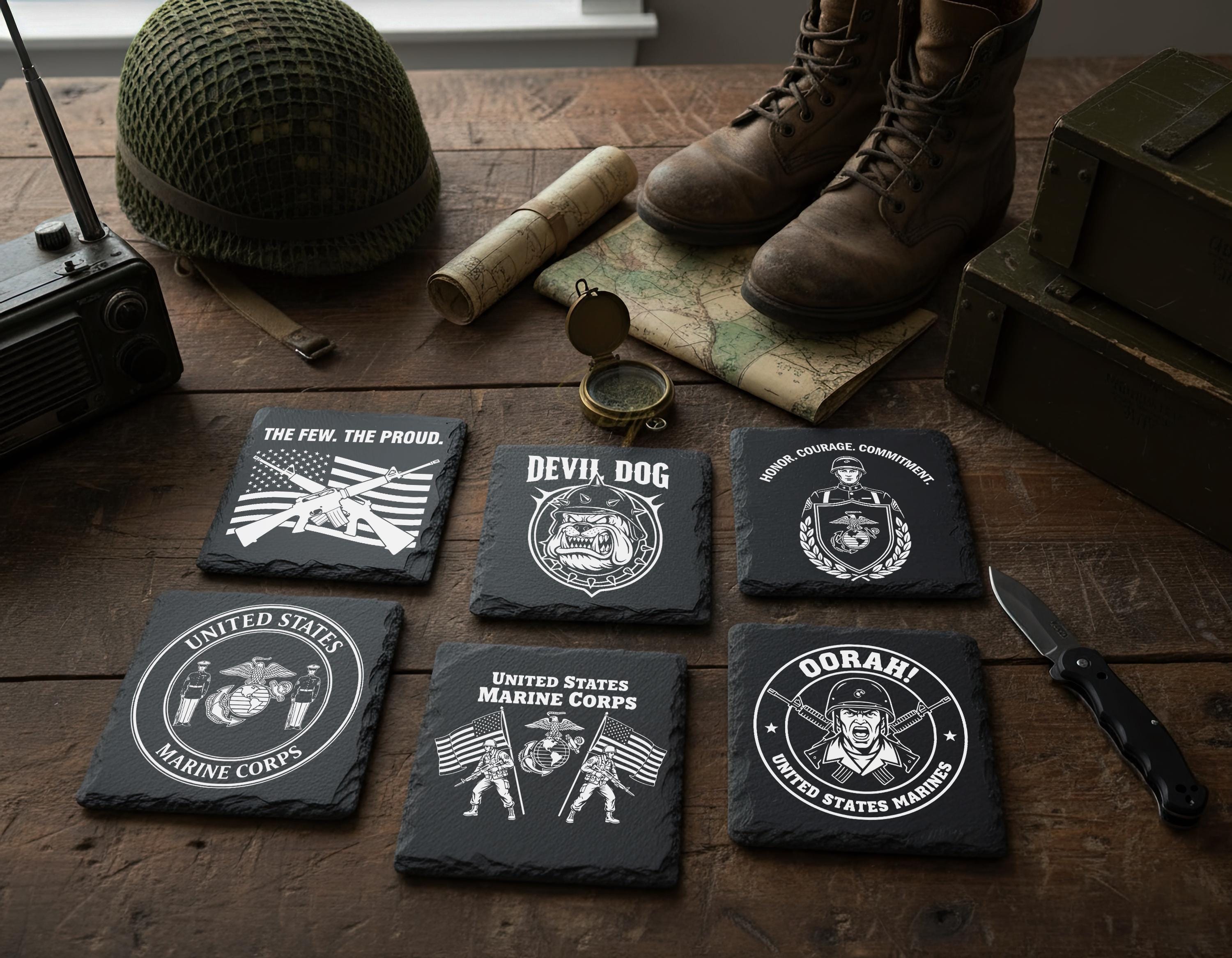 US Marine Corps Laser Engraving PNG Bundle – Digital Files for Slate ...