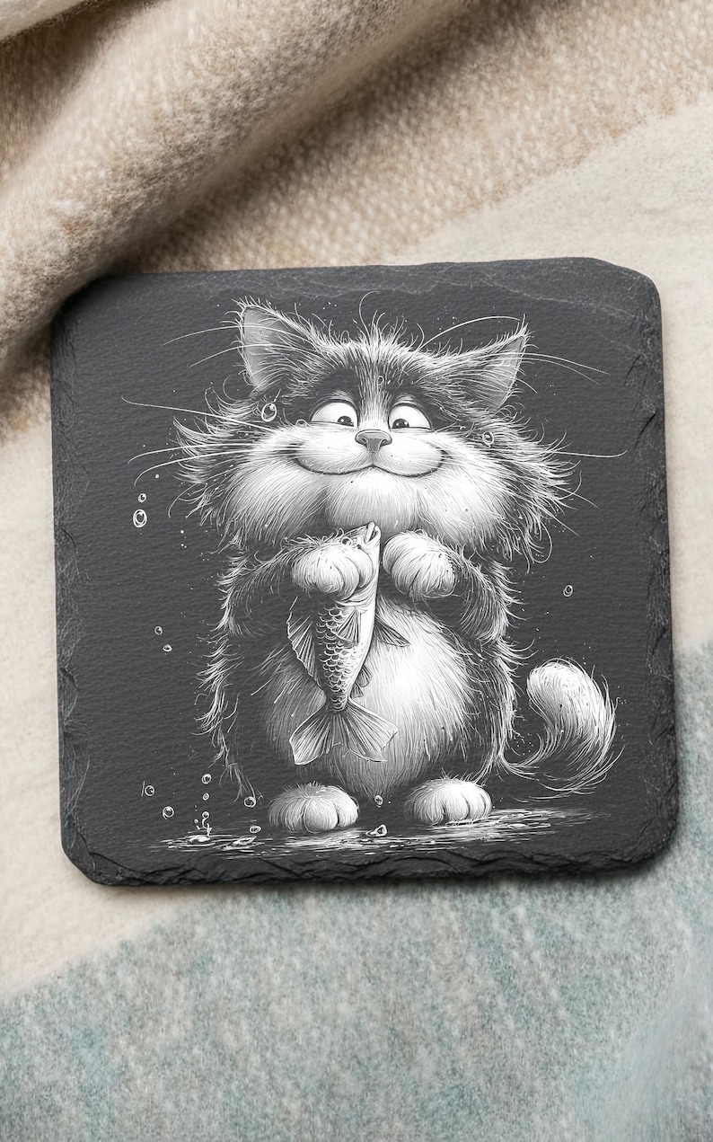 Quirky Cats Engraving Bundle – 21 Funny Cat Pngs for Laser and CNC ...
