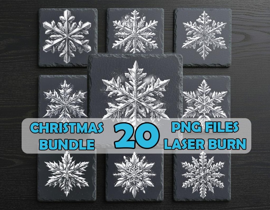 Christmas Snowflake Laser Engraving Bundle – PNG Digital Designs for ...