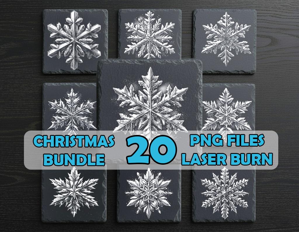Christmas Snowflake Laser Engraving Bundle – PNG Digital Designs for ...