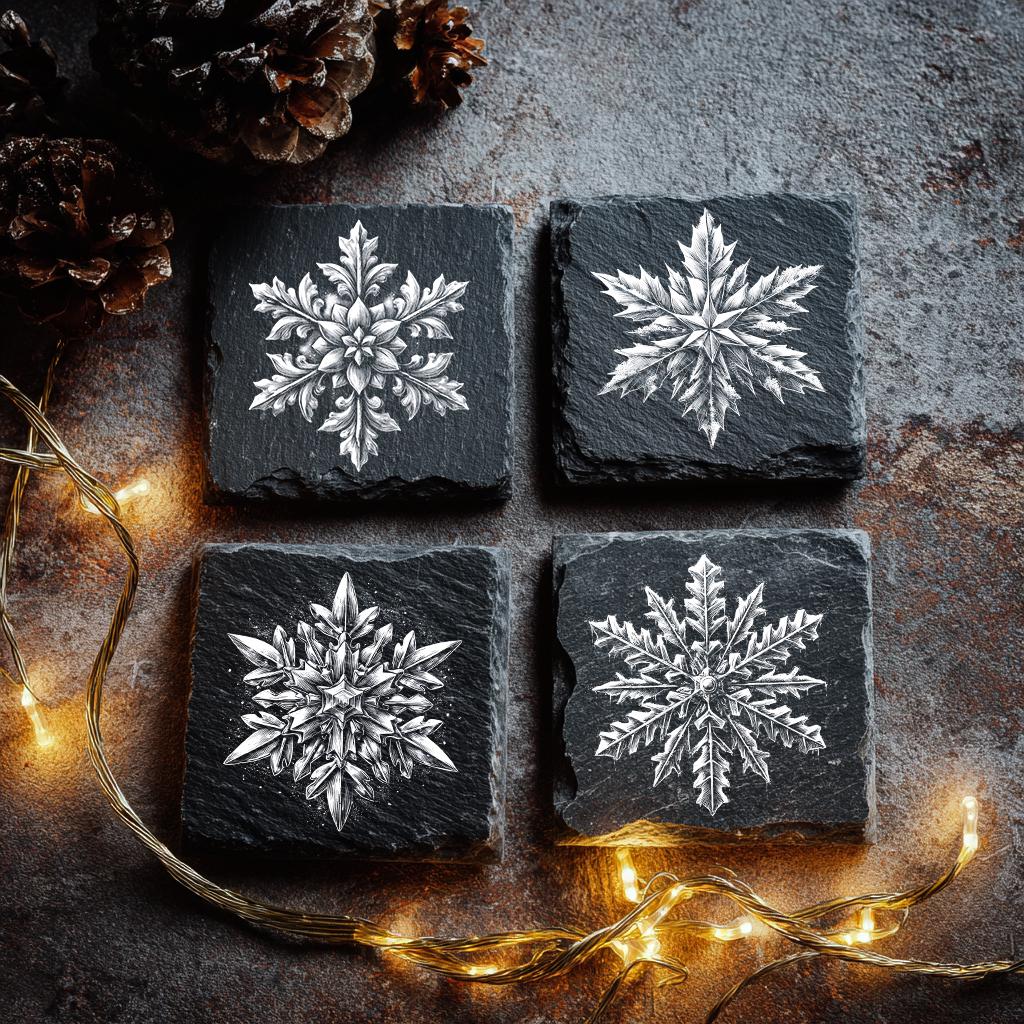 Christmas Snowflake Laser Engraving Bundle – PNG Digital Designs for ...