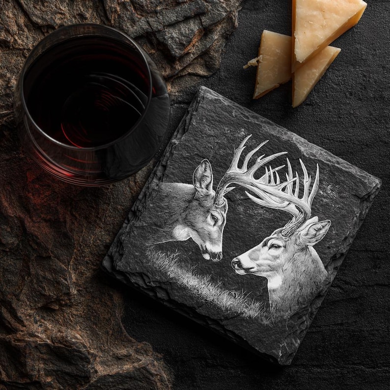 Deer Hunting Laser Engraving Files – Wildlife Scene Pngs, SVG for Slate ...